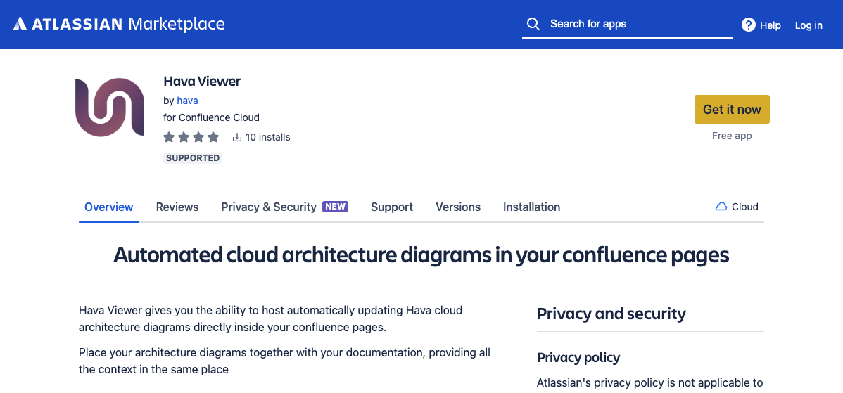 Hava.io Automated Cloud Diagrams